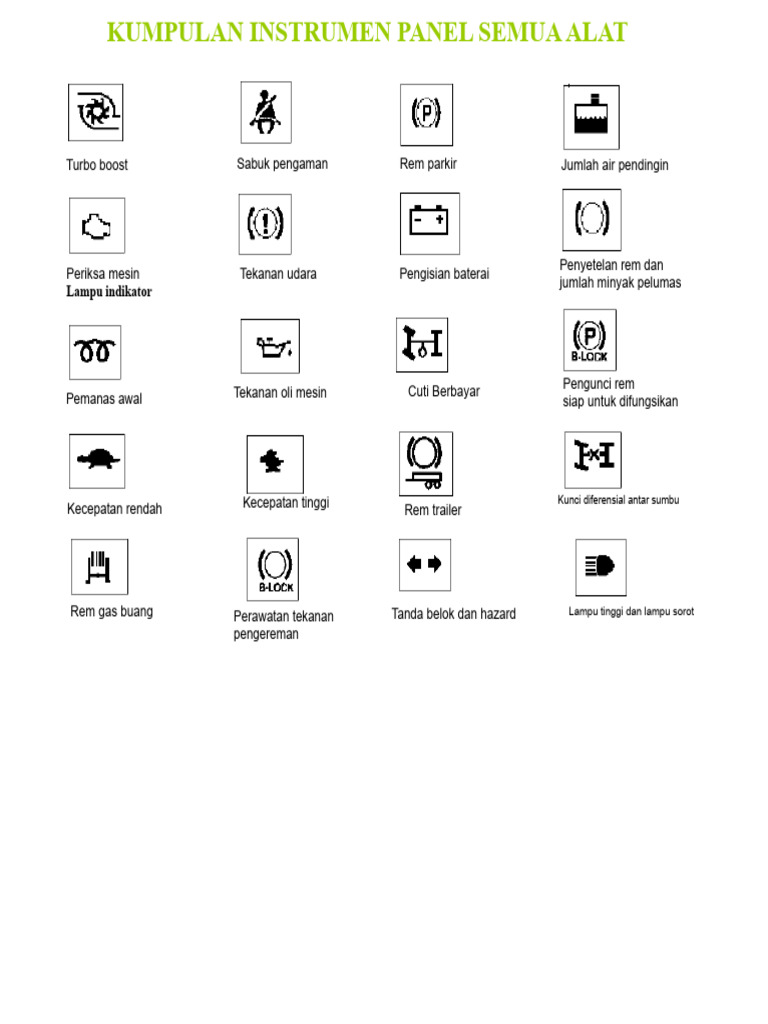 Instrumen Panel Alat Berat dan Fungsinya | PDF