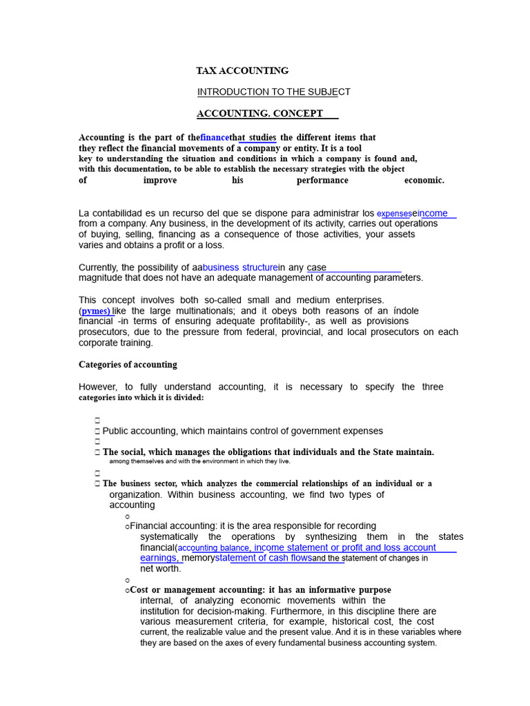 Introduction To Tax Accounting | PDF | Taxes | Accounting
