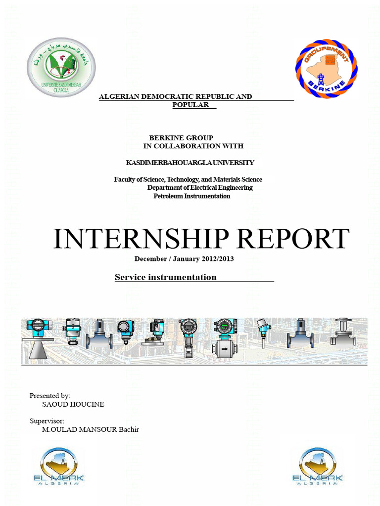 Internship Report on El Merk Project Instrumentation | PDF ...