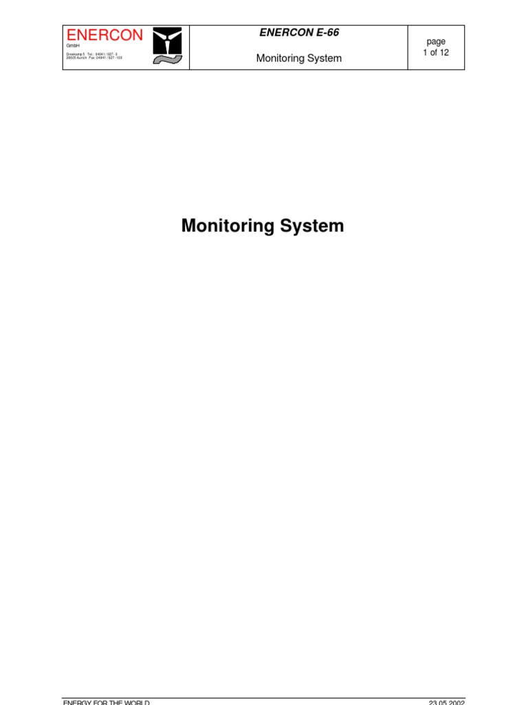 Monitoring System Enercon | PDF | Personal Computers | Modem
