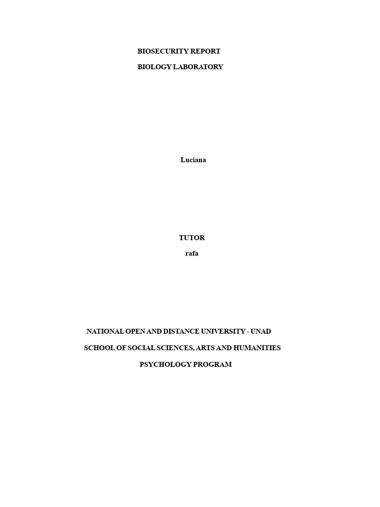 Biosecurity Guidelines for Laboratories | PDF | Laboratories | Safety