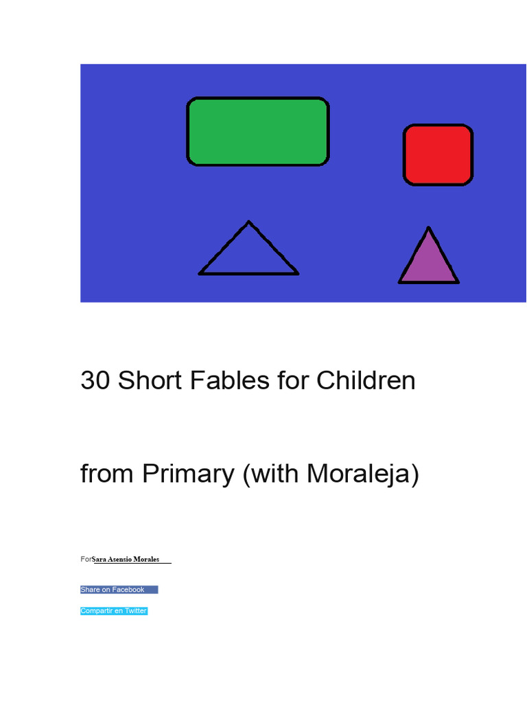30 Short Fables For Primary School Children | PDF | Deer | Fable
