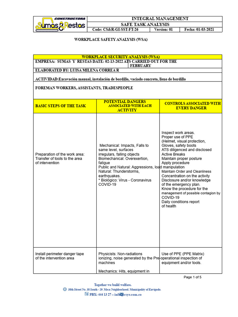 Ats - Curb Excavation | PDF | Personal Protective Equipment ...