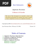 Algebraic Fractions Practice Questions - Corbettmaths | PDF