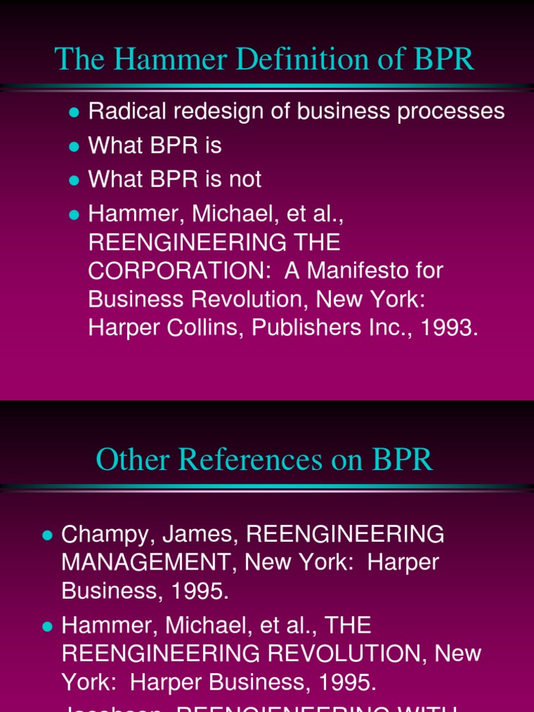 The Hammer Definition of BPR | PDF | Leadership | Computing