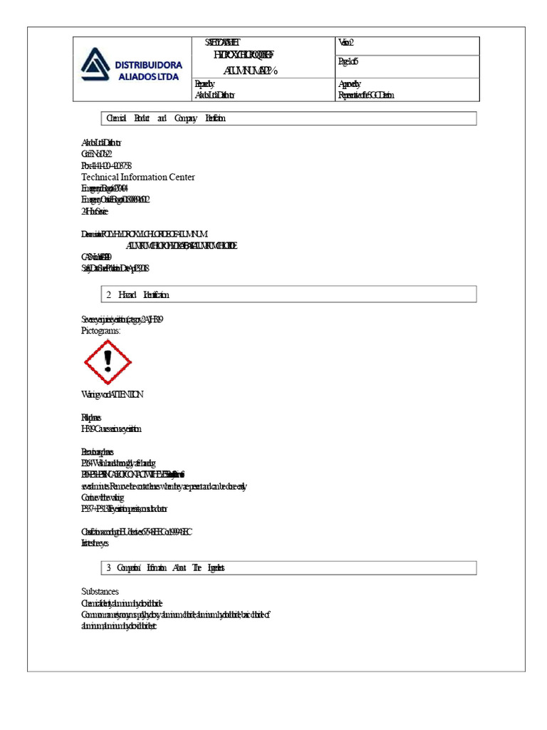 21% Aluminum Hydrochloride | PDF | Occupational Safety And Health | Safety