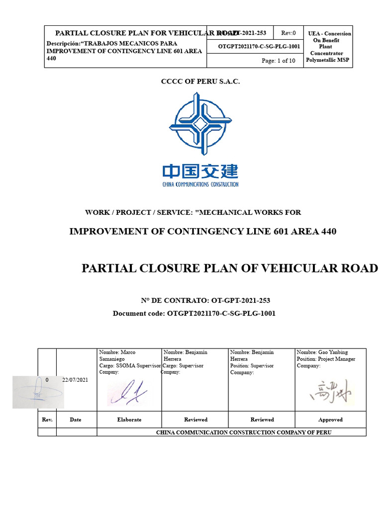 Vehicle Road Closure Plan | PDF | Personal Protective Equipment | Sunscreen