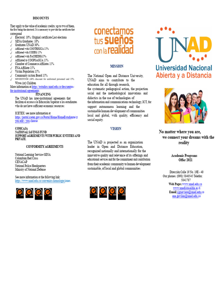 Unad University Degree Programs | PDF | Academic Degree | Bachelor's Degree