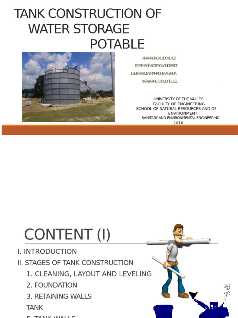 Water Storage Tank Construction Guide | PDF | Concrete | Architectural ...
