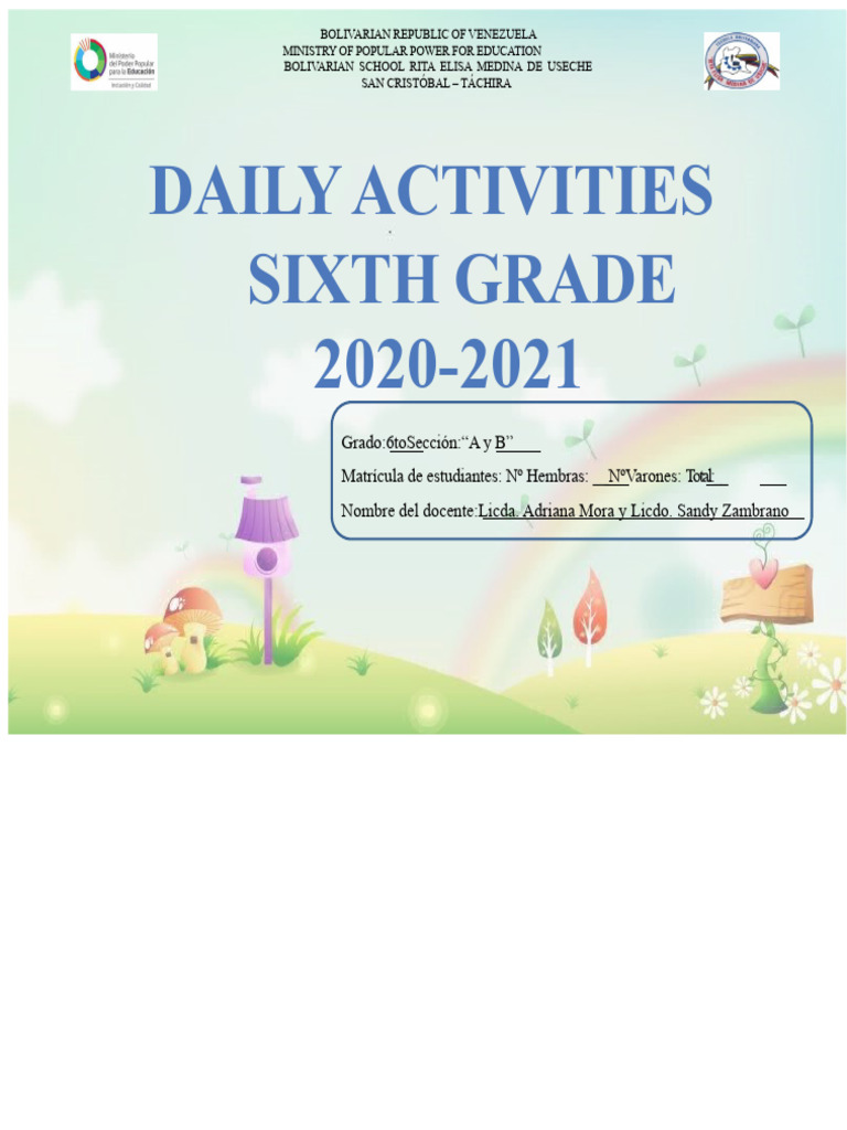 activities for 6th grade project No. 1 | PDF