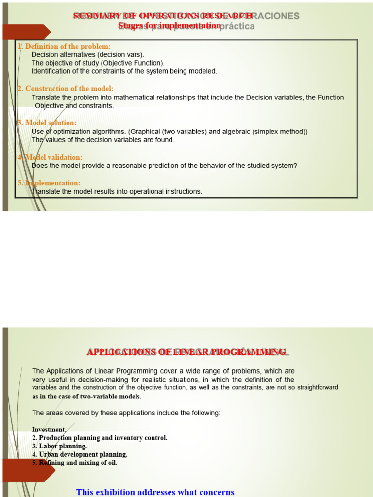 Operations Research: Linear Programming Guide | PDF | Linear ...