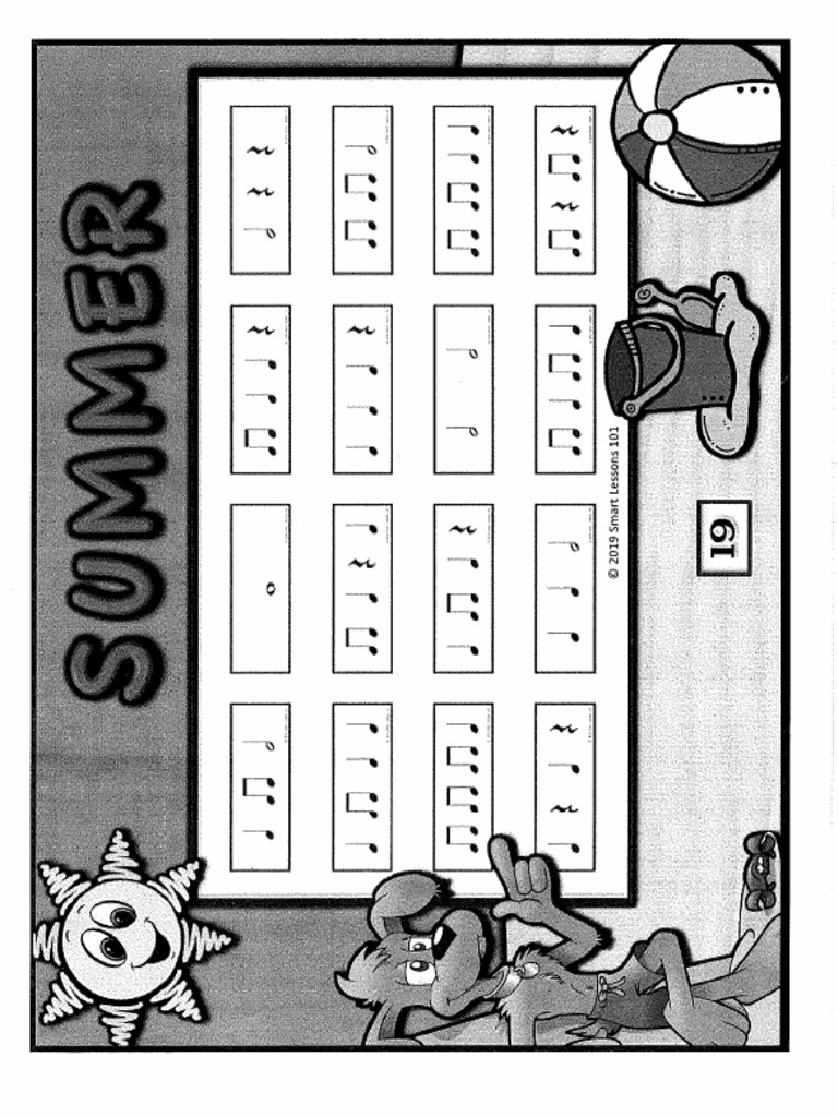 Summer Rhythm Bingo | PDF