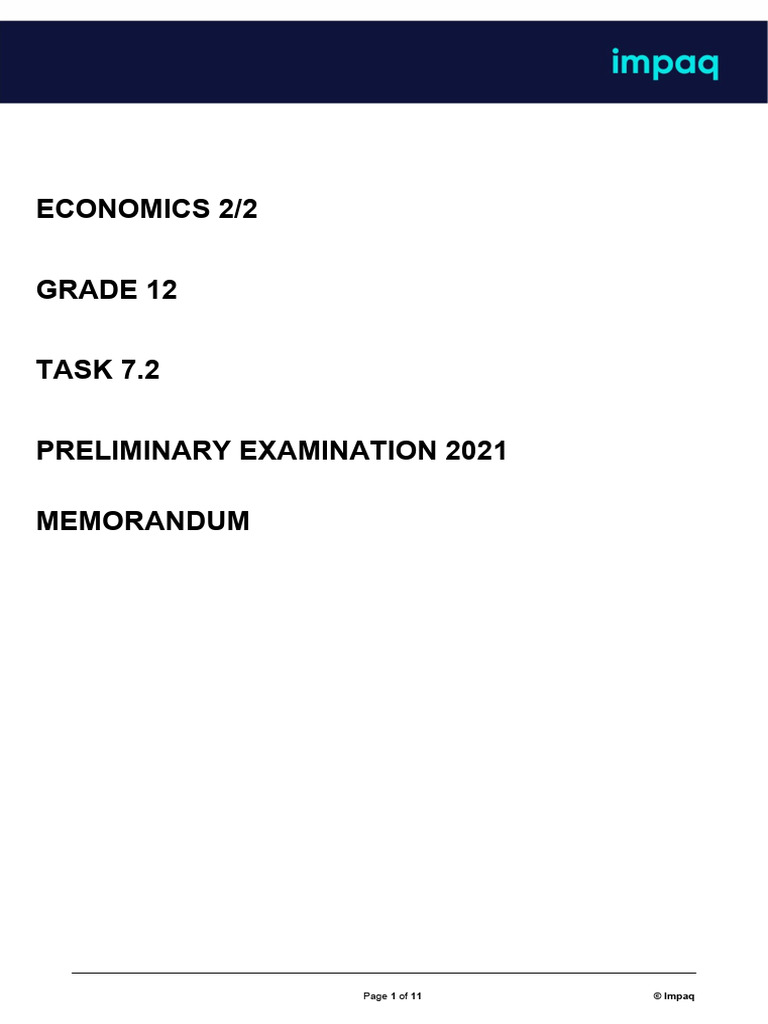 2021 ECO Grade 12 Prelim Memo Paper 2 | PDF | Monopoly | Greenhouse Gas