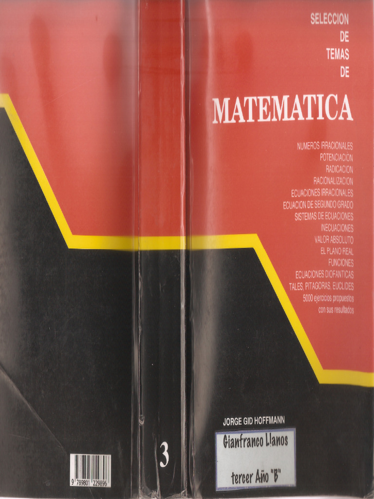 Selección de Temas de Matemática 3 - Jorge Gid Hoffmann | PDF