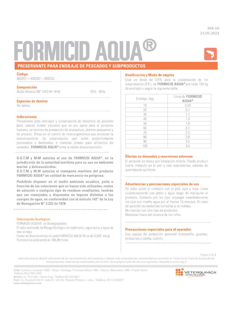 Formicid Aqua Tecnica | PDF