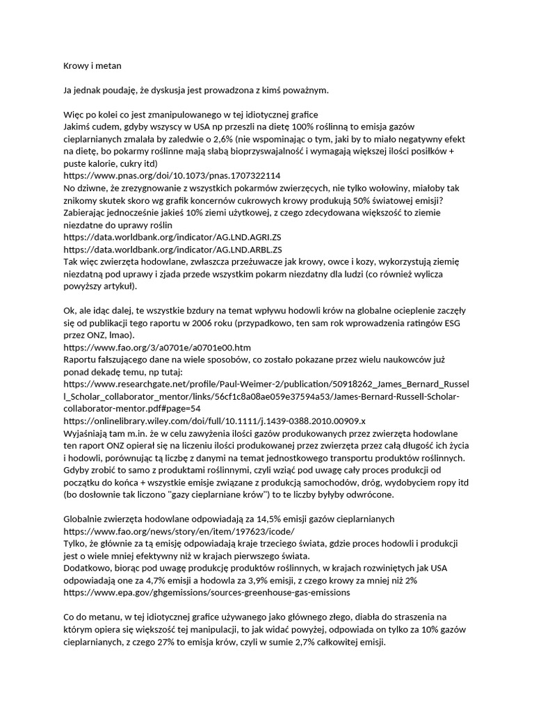 Krowy I Metan | PDF