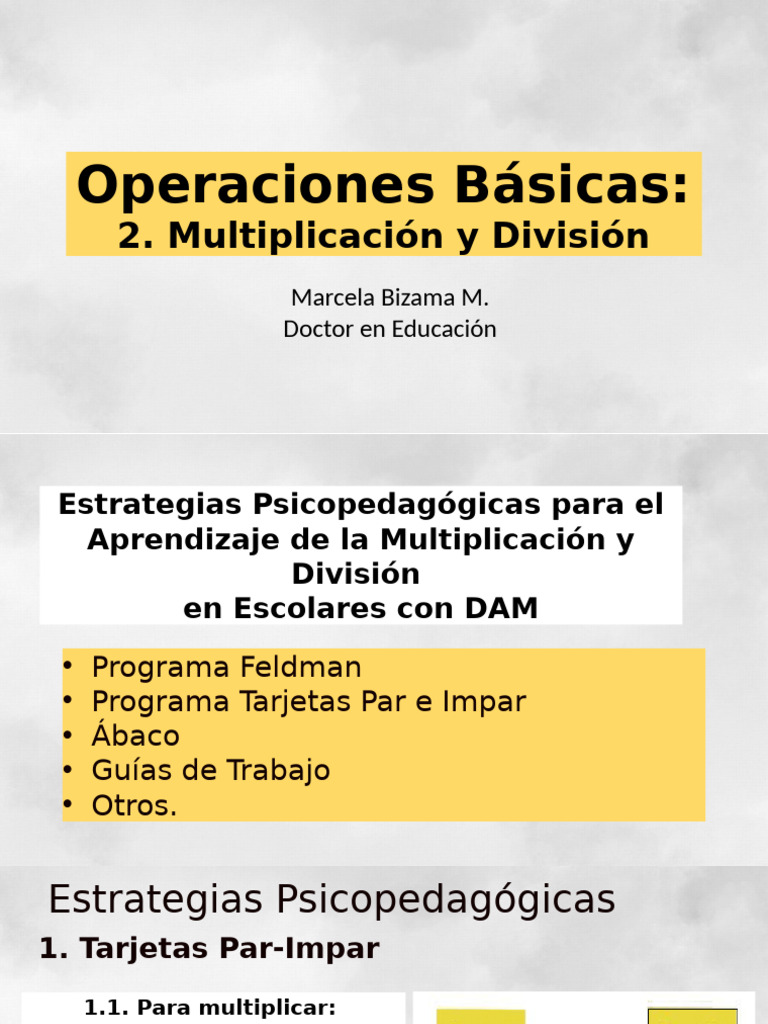 Estrategias para Multiplicación y División | PDF | División ...