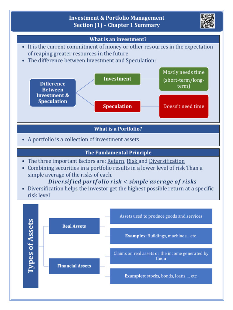 Section 1 - Summary | PDF | Investing | Financial Risk