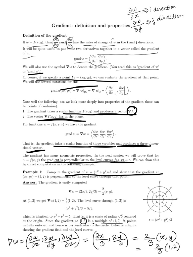 MIT18 02SC Notes 18 | PDF | Gradient | Derivative