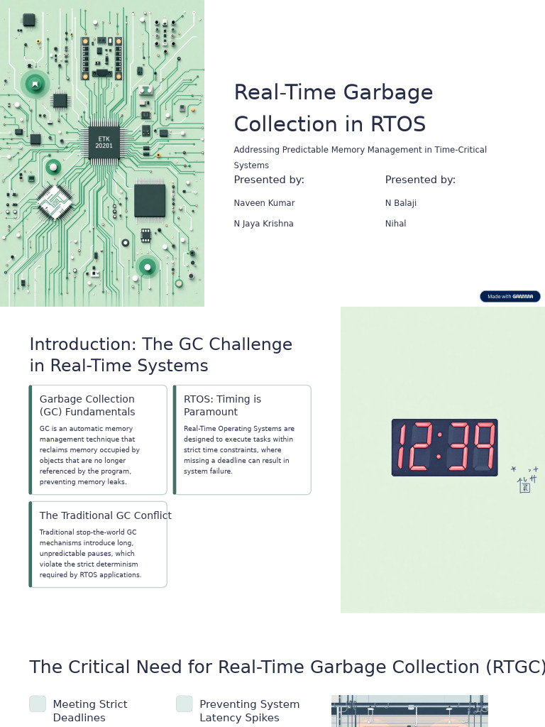 Real-Time Garbage Collection for RTOS | PDF | Real Time Computing ...