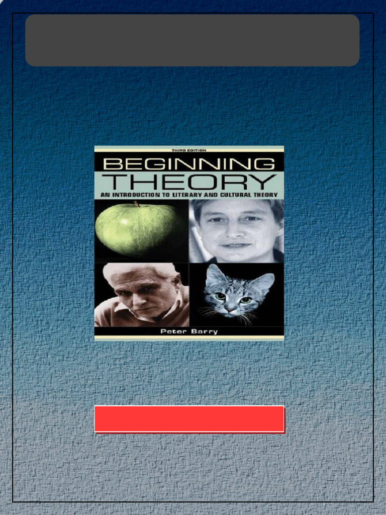 Beginning Theory An Introduction to Literary and Cultural Theory 3rd ...