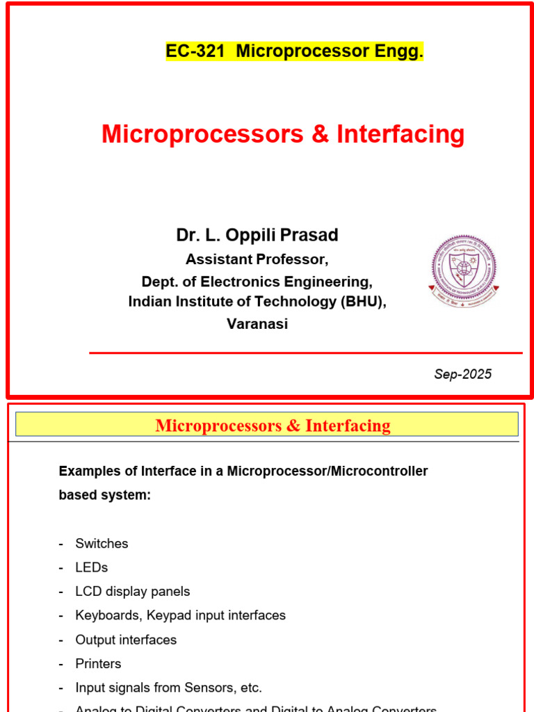 Microprocessor Interfacing Techniques | PDF | Microprocessor ...