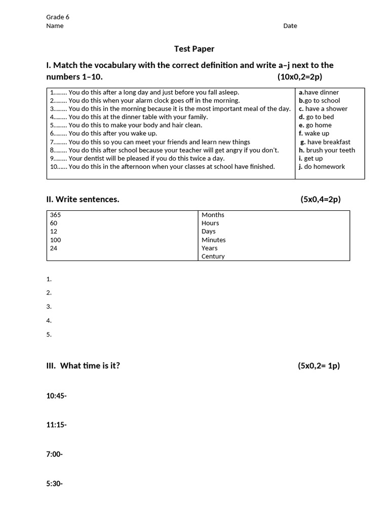 Test Paper | PDF