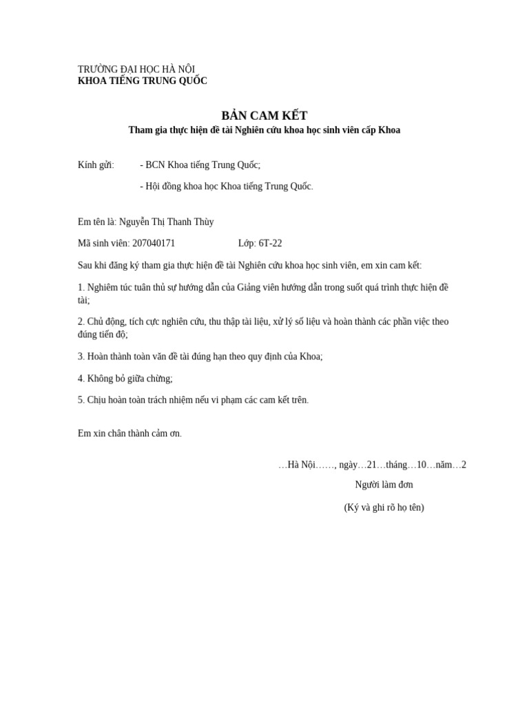 4.mau Ban Cam Ket | PDF