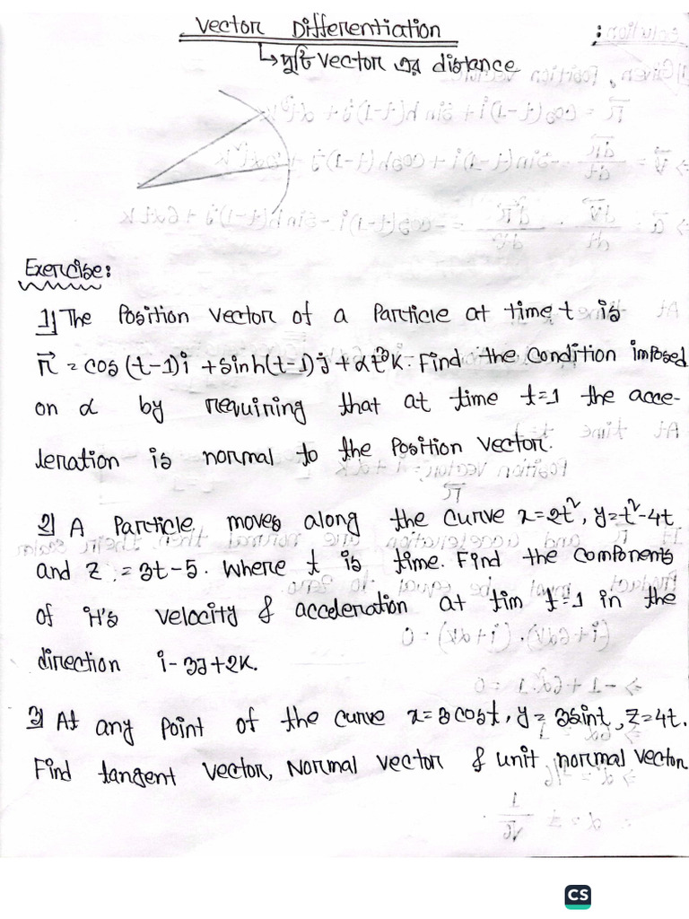 Vector Differentiation | PDF