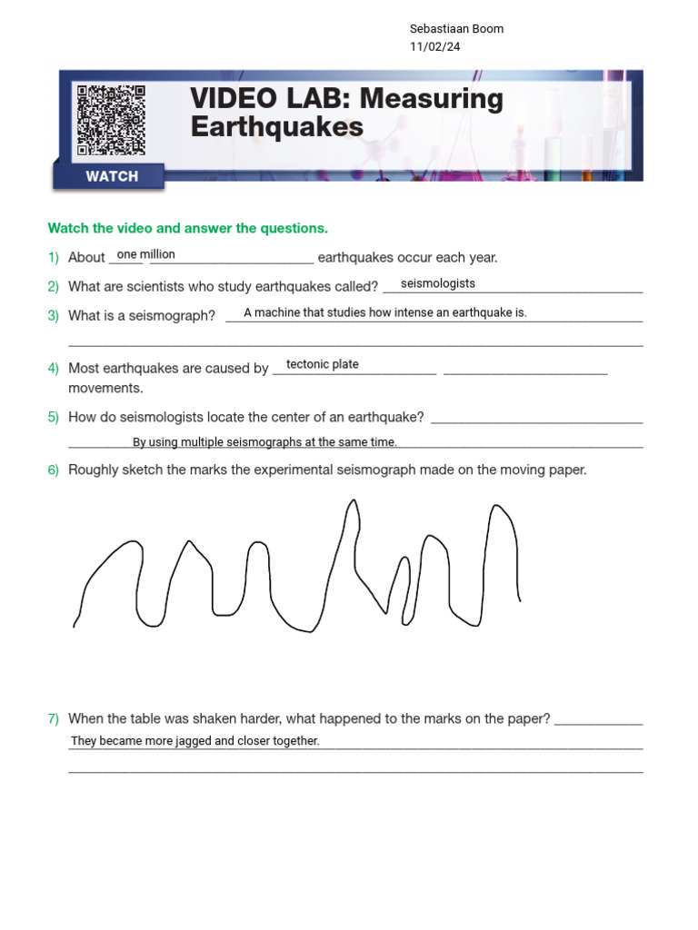 Earthquake Measurement Video Guide | PDF