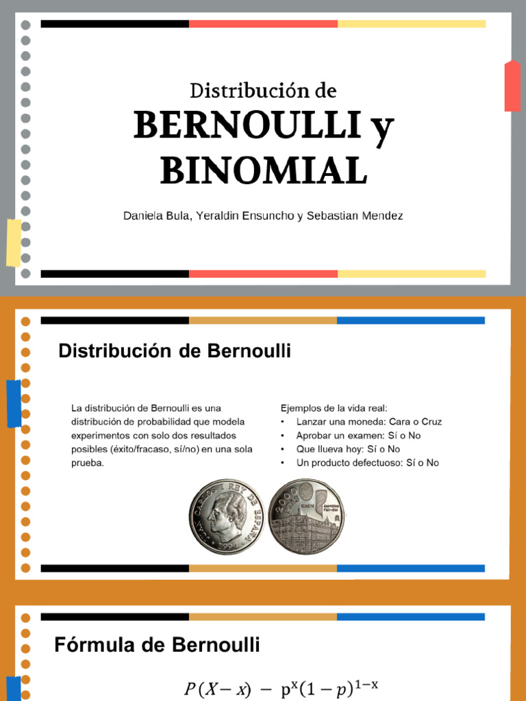 Distribución De Bernoulli Y Binomial 1 Pdf Diferencia