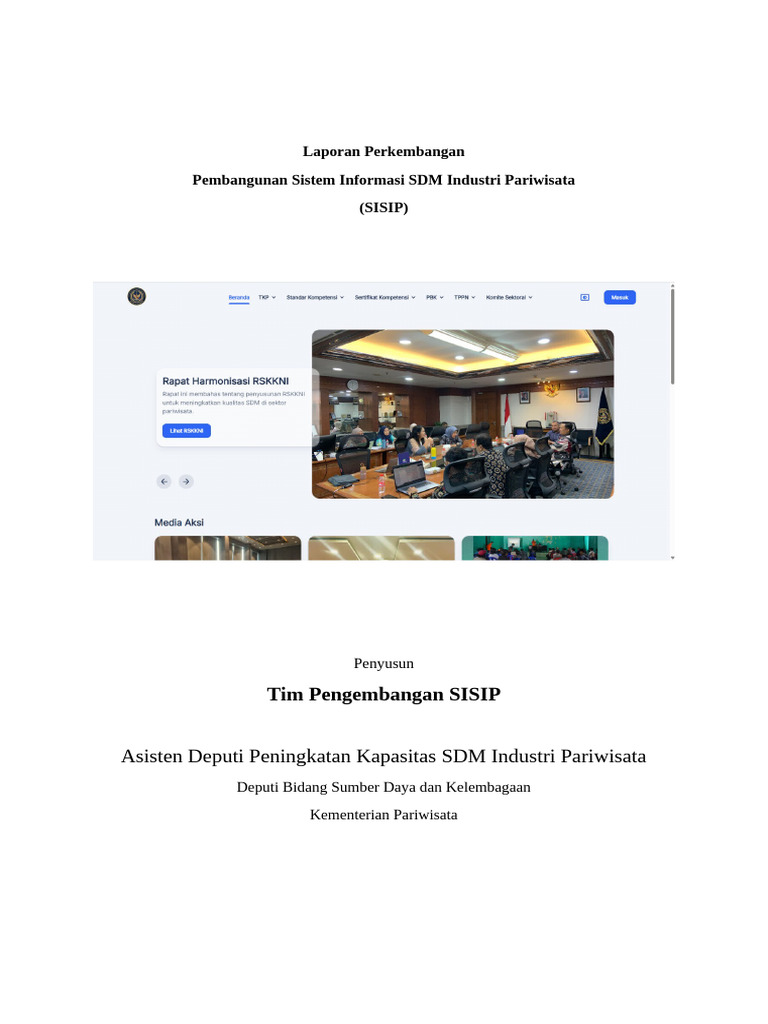 Draft Laporan Progress Pembangunan Sistem Informasi SDM Industri ...