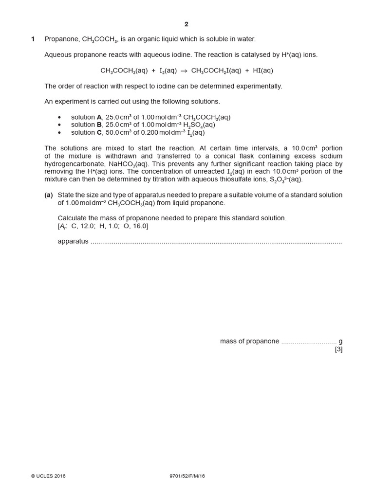Propanone Reaction and Ethanol Combustion Analysis | PDF | Heat ...