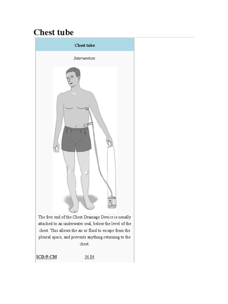 Chest Tube: Uses, Techniques, and Risks | PDF
