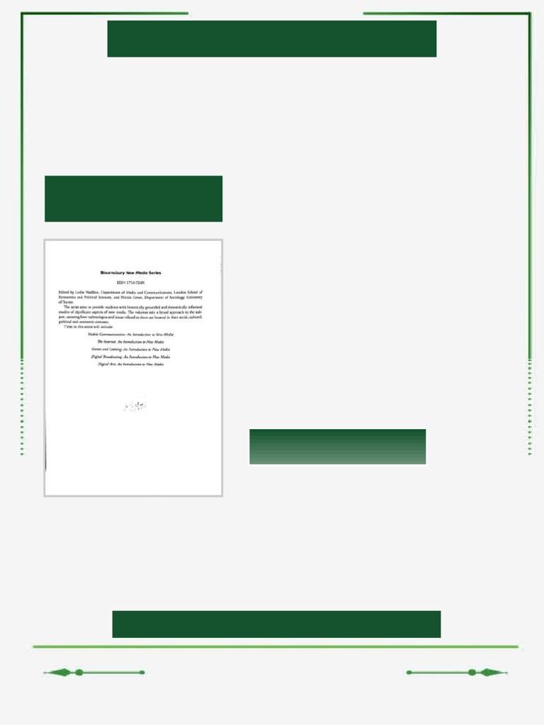 Digital Arts An Introduction to New Media Bloomsbury New Media Series Cat Hope sample | PDF ...