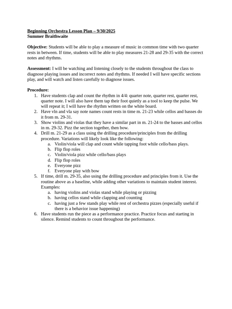 Observation Lesson 1 | PDF