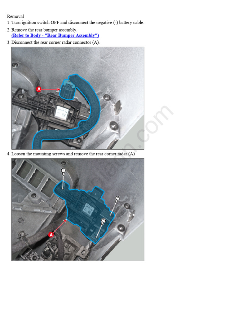 Advanced Driver Assistance System (ADAS) Rear Corner Radar System Rear ...