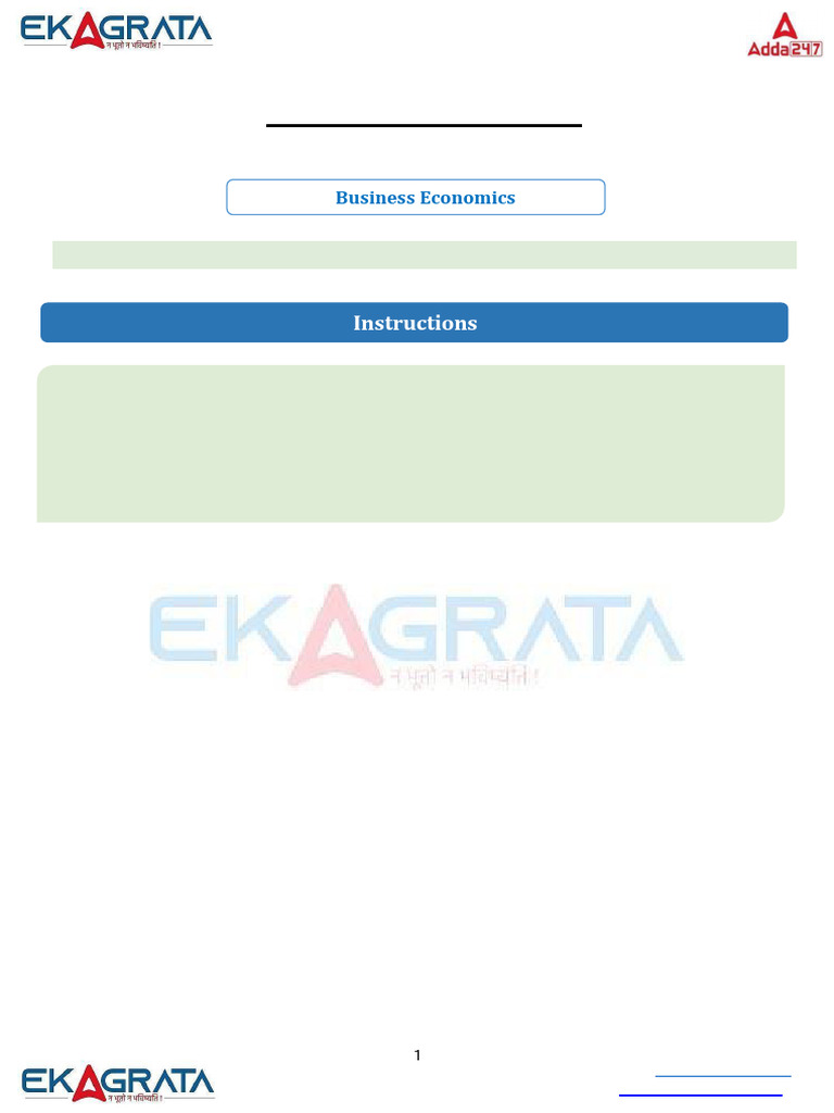 4. Full Syllabus Test of Business Economics_12256 (1) | PDF | Cost Of ...