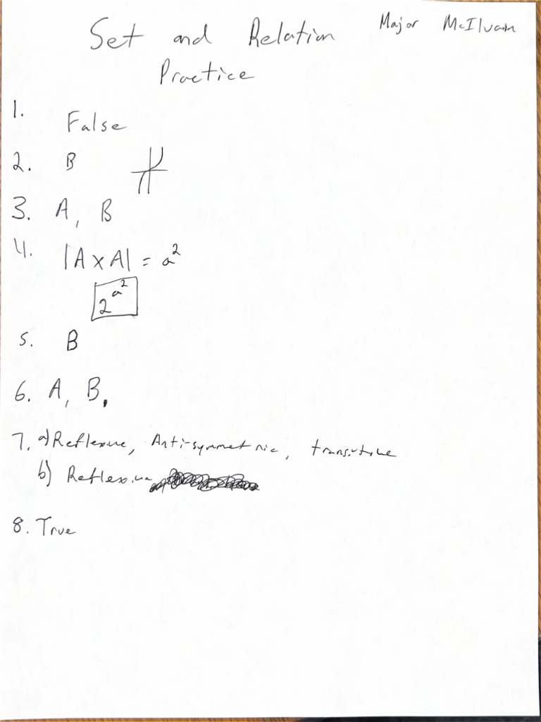 Set and Relation | PDF