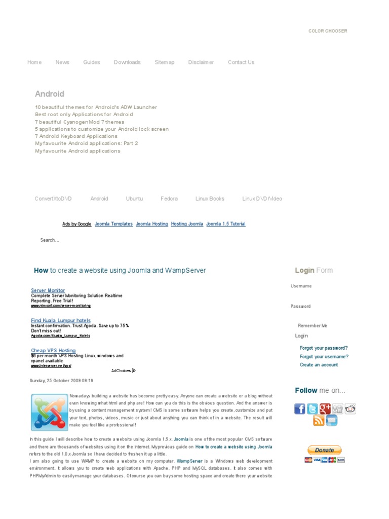 How To Create A Website Using Joomla And Wampserver Pdf Joomla