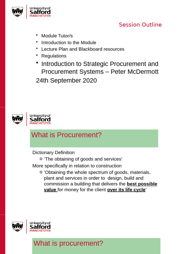 Introduction To Procurement | PDF | Procurement | Supply Chain Management