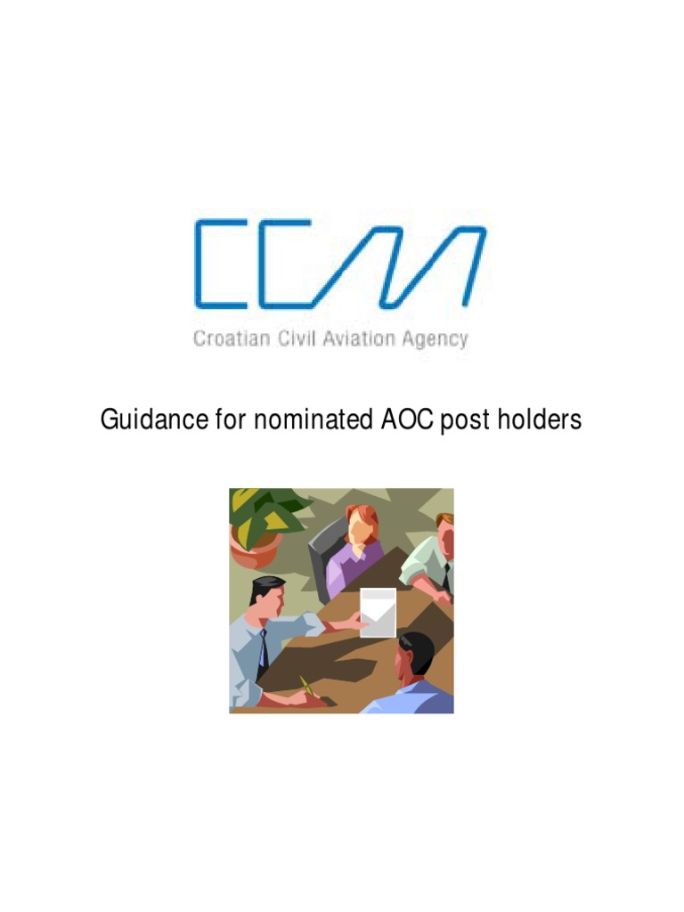 Guidance For Nominated AOC Post Holders | PDF | Pilot (Aeronautics ...
