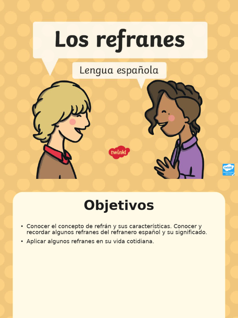 Refranes españoles: significado y uso | PDF