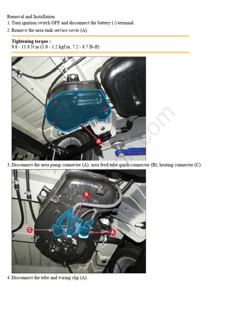 Emission Control System Selective Catalytic Reduction System Urea Tank ...