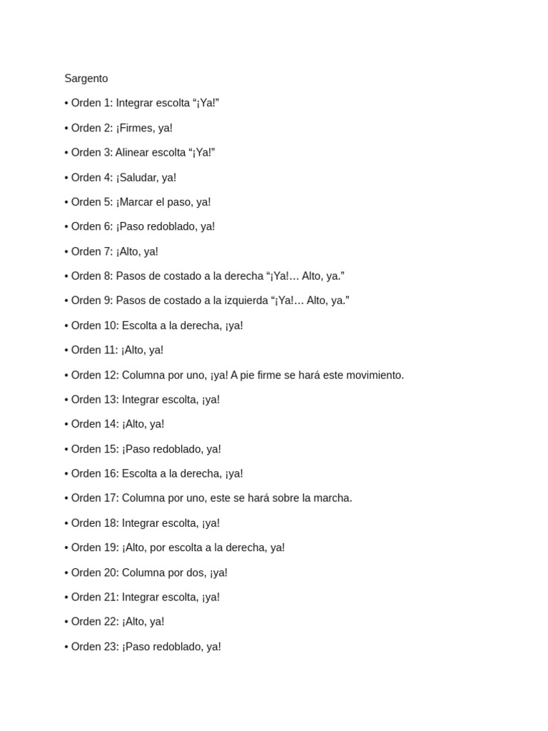 Ordenes Del Sargento Heidy - Docx 20250213 201153 0000 | PDF