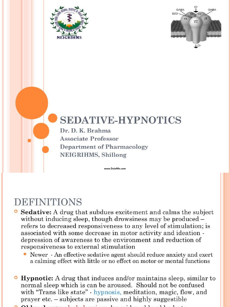 sedative-hypnoticsppt-dr-dhriti | PDF