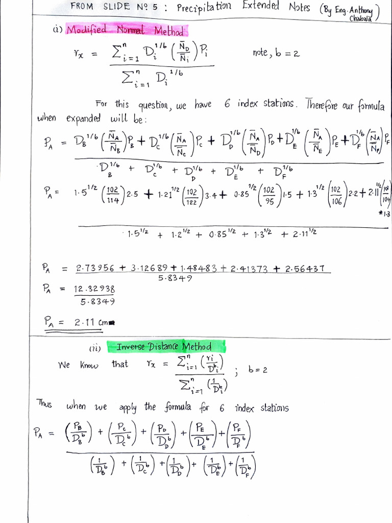 Hydrolody Estimating Missing Rainfall | PDF