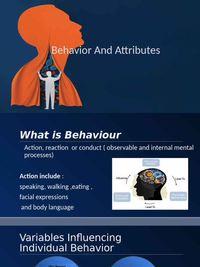 Behaviour and Attributes | PDF | Behavior | Attitude (Psychology)