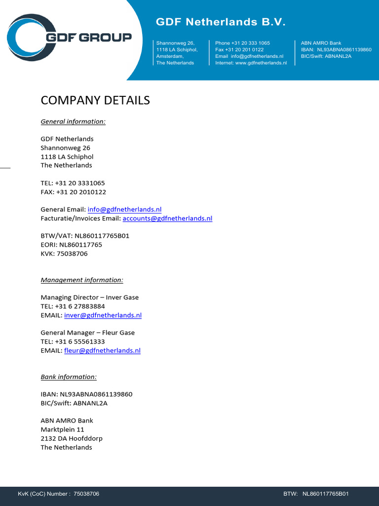 GDF Company Details | PDF
