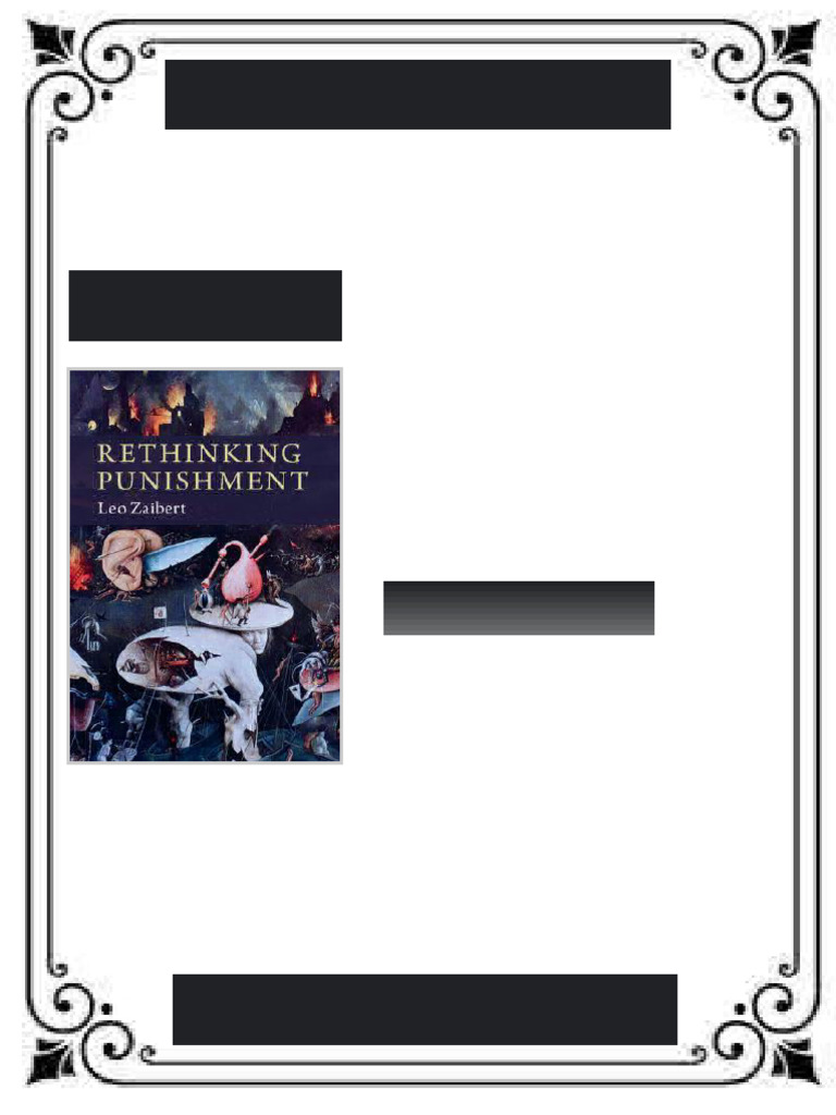 Rethinking Punishment Leo Zaibert online pdf | PDF | Punishments | Justice